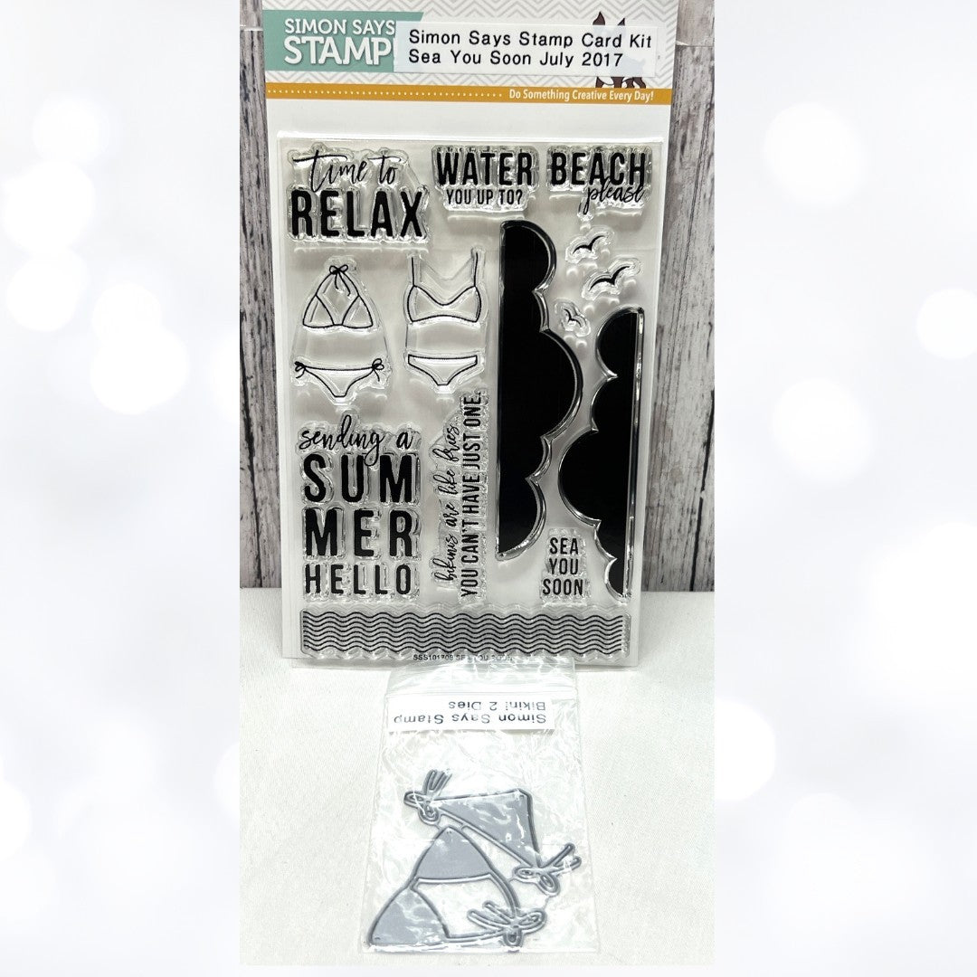 Simon Says Stamp SEA YOU SOON Bikini Beach Rubber Stamps Dies – One ...
