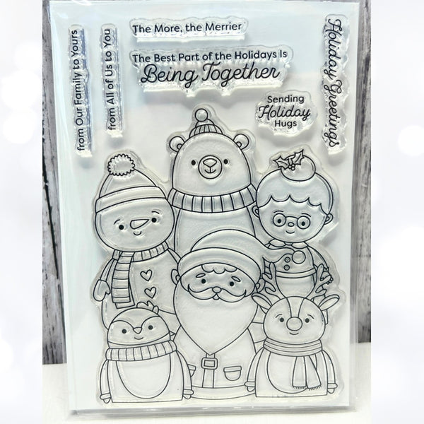 Spellbinders HOLIDAY GROUP HUG Christmas Rubber Stamps – One Stop ...